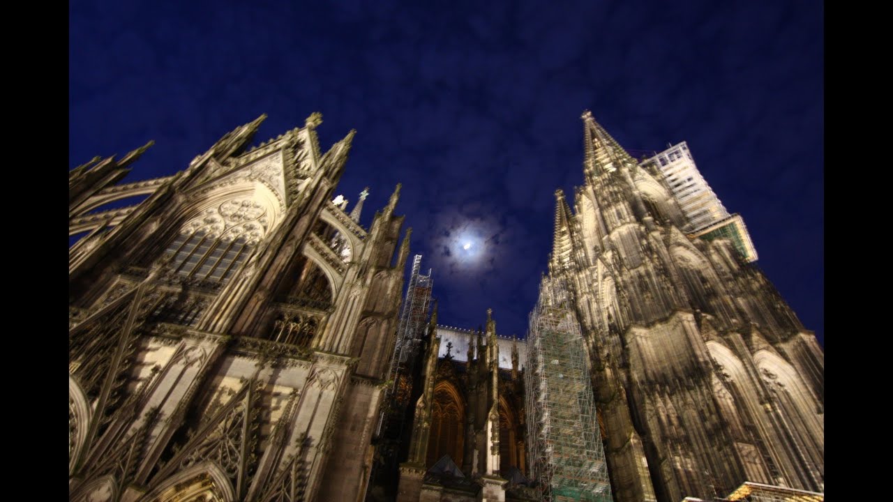 Niemcy. Kolonia. Most i katedra. [Köln, Der Dom und Liebesschlösser auf ...