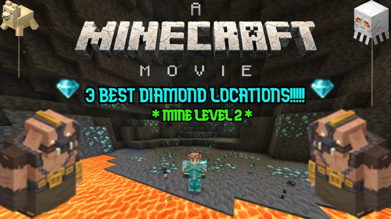 3 BEST DIAMONDS LOCATIONS LEVEL 2 IN Minecraft Movie Game Event!!💎 ...