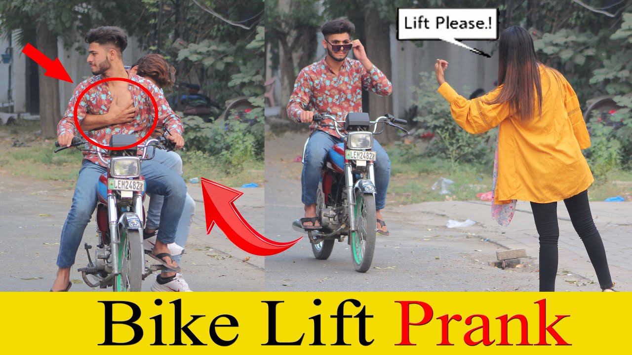 Bike Lift Prank with twist || Epic Reaction 😂 😂 - YouTube