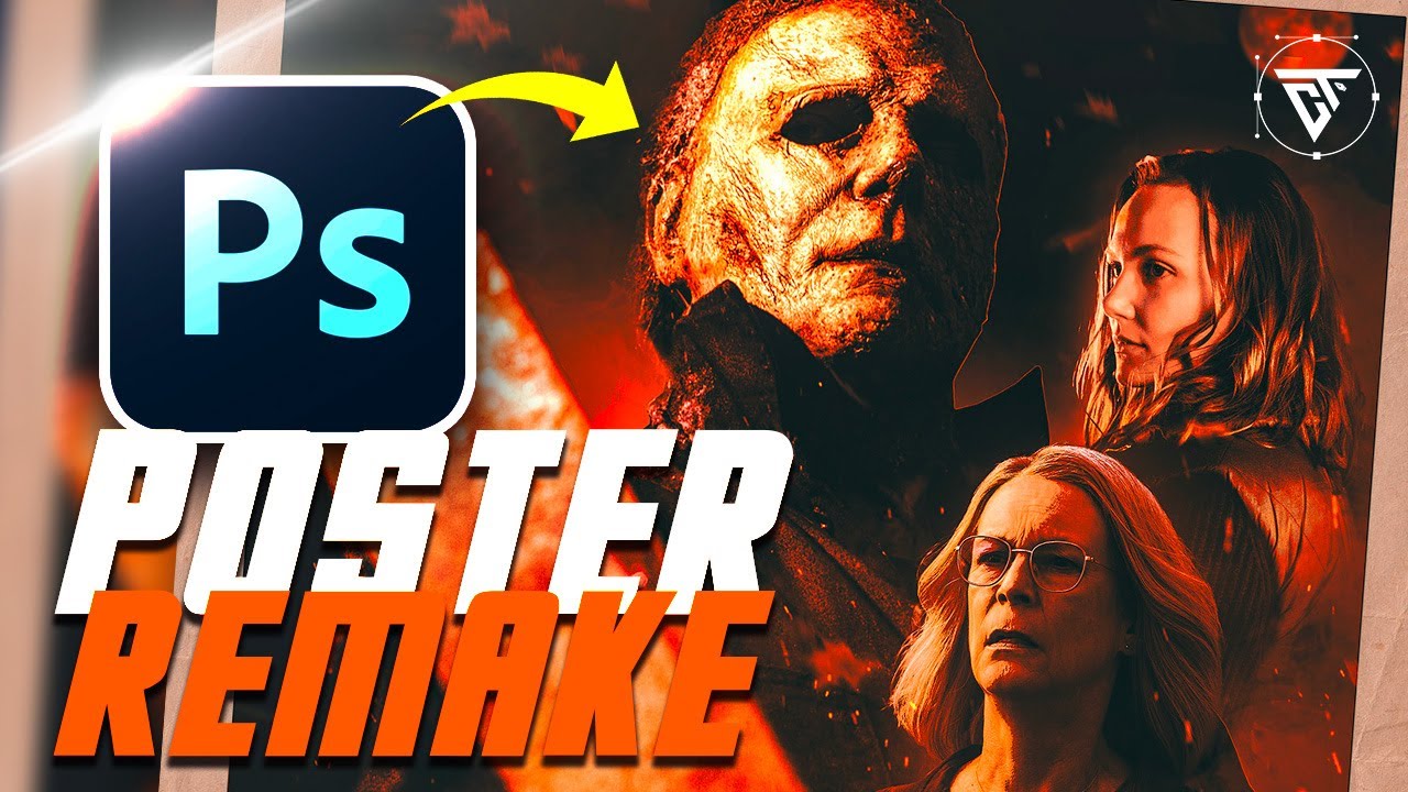 Making a Halloween Ends POSTER REDESIGN in Photoshop! Speed Art Time ...