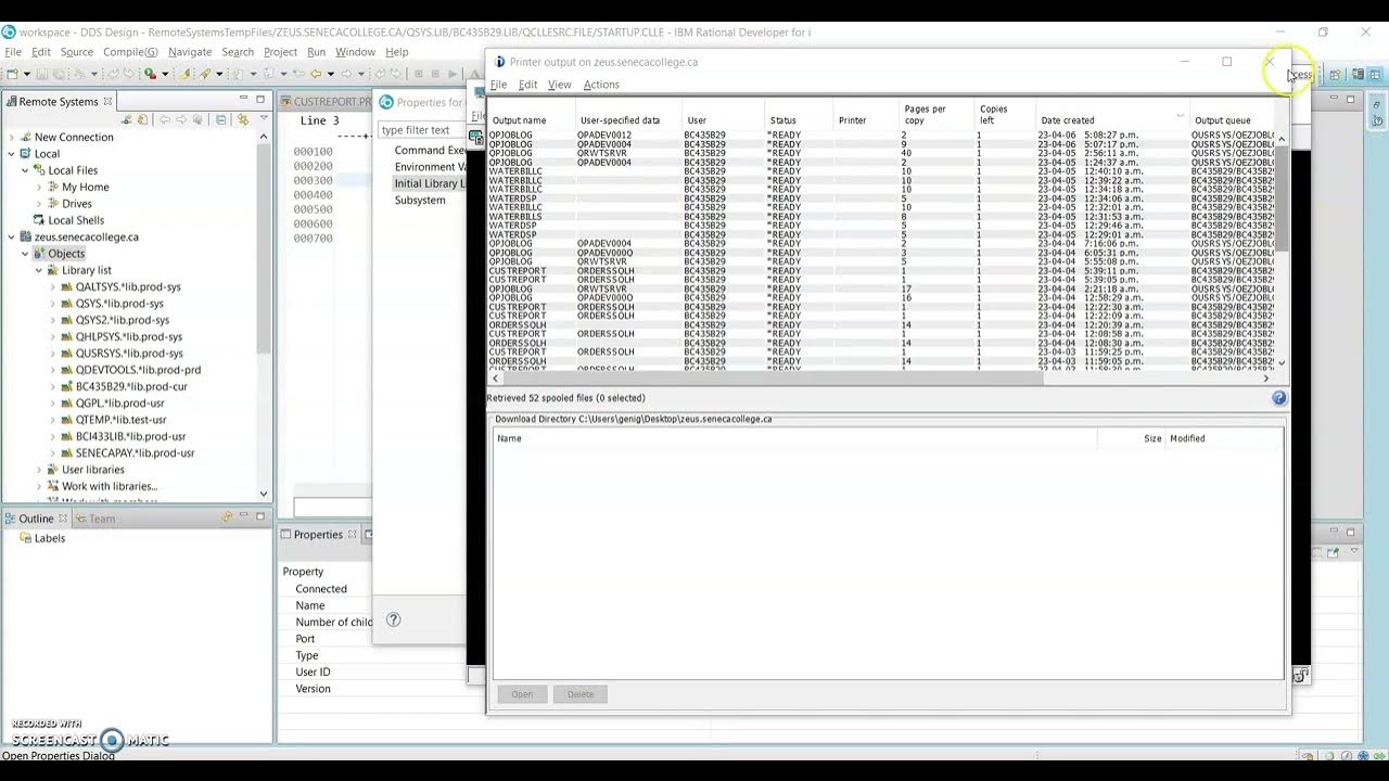 IBM RDi AS400 lab4 writing a CLLE driver program - YouTube