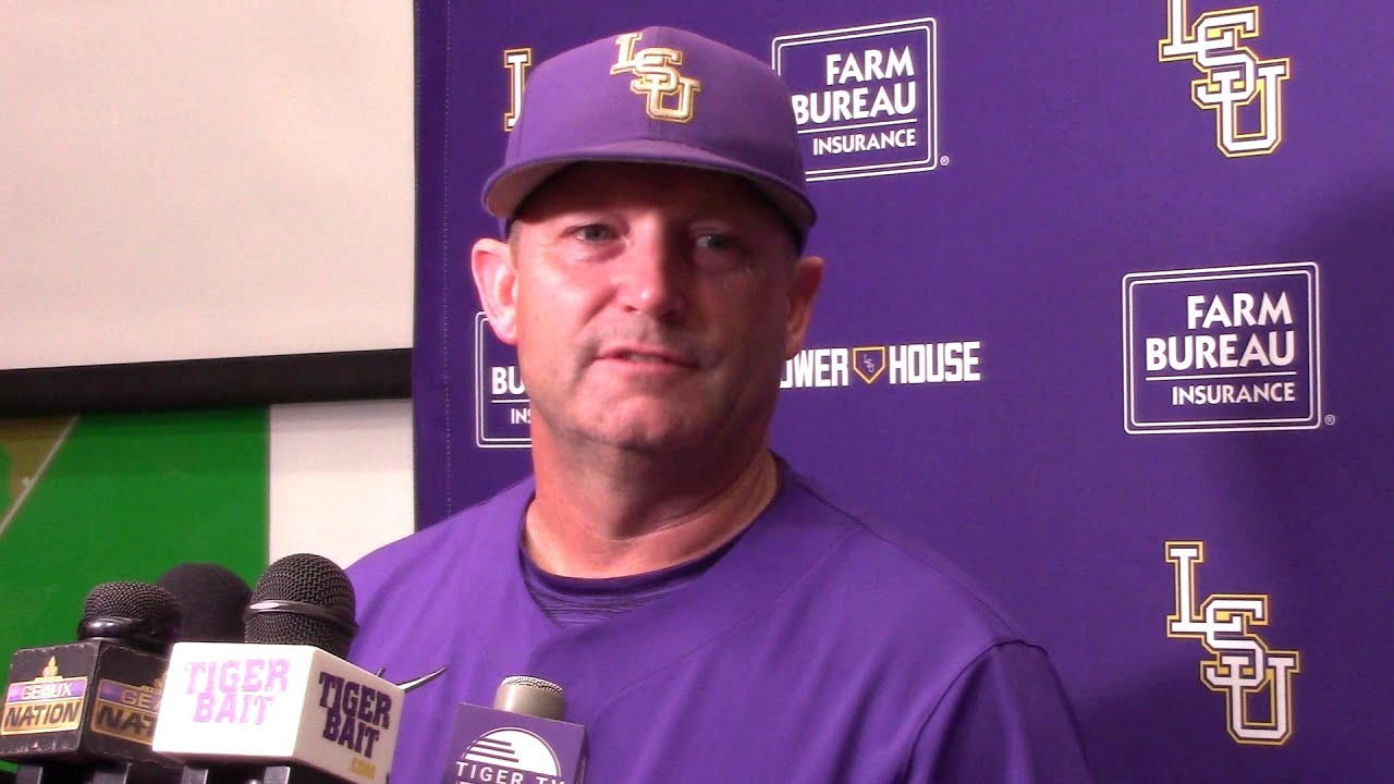 LSU Jay Johnson Saturday WIN over No. 1 Texas A&M postgame - YouTube