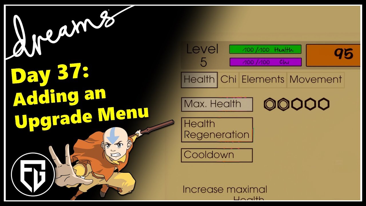 Creating a Fan-AVATAR Game! | Adding the Upgrade Menu (Part 1) | [Day ...