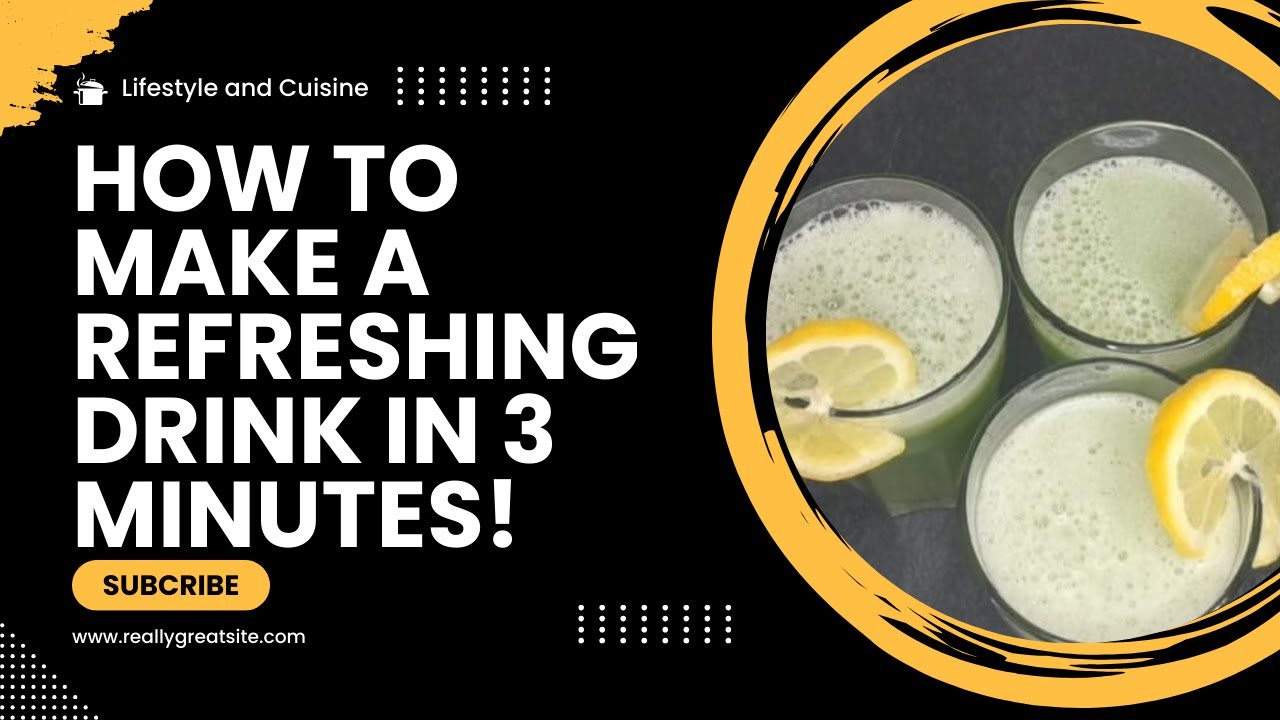 How to make a refreshing drink in 3 minutes! - YouTube