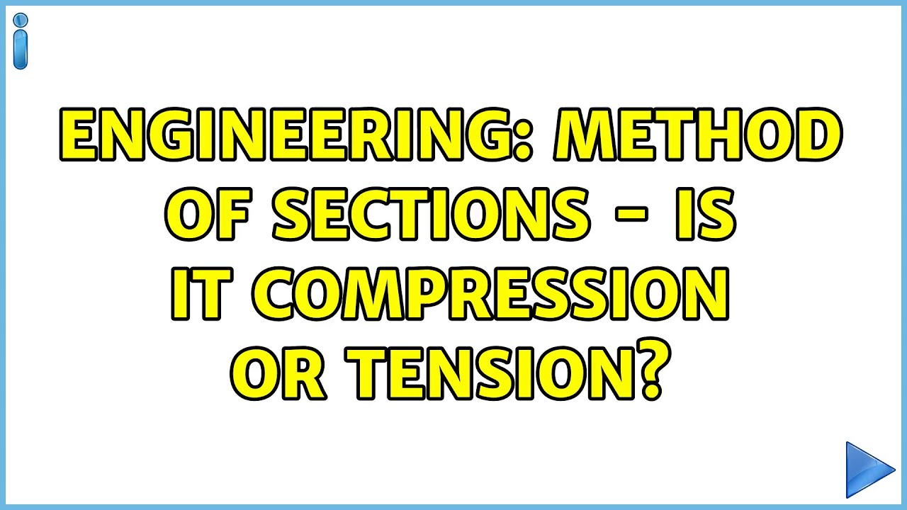 Engineering: Method of sections - Is it compression or tension? (2 ...