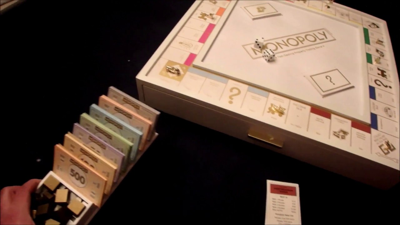 LUXE EDITION MONOPOLY WHITE AND GOLD - YouTube
