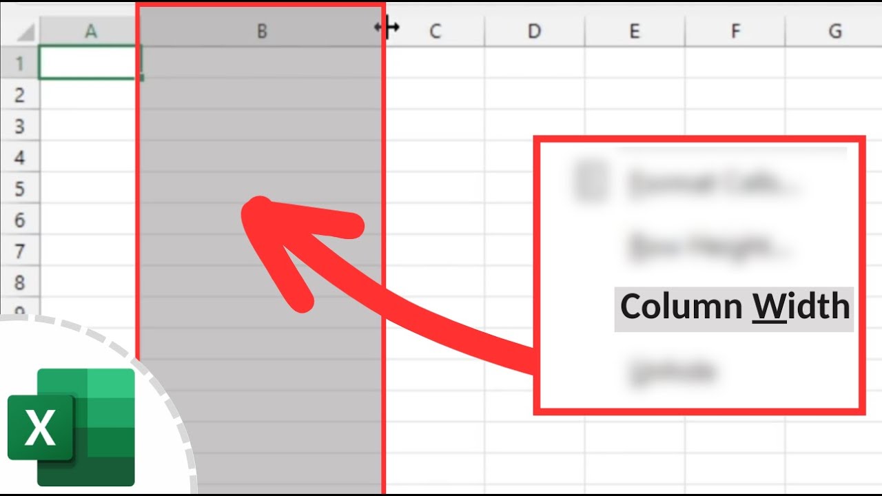 How to Change the Width of a Column in Excel - YouTube