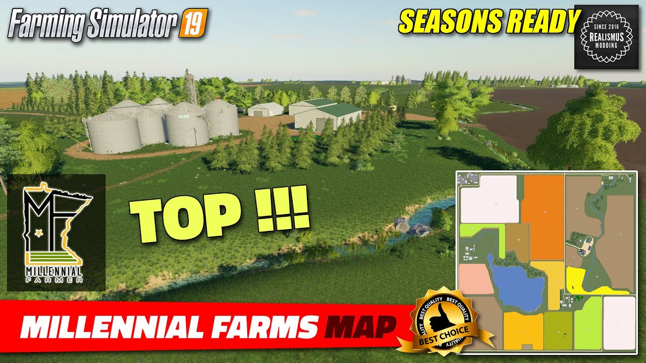 FS19 | NEW MAP "Millennial Farms" - review - YouTube