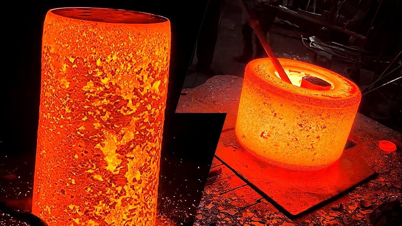 Incredible High-Temperature Steel Forging Up Close - YouTube