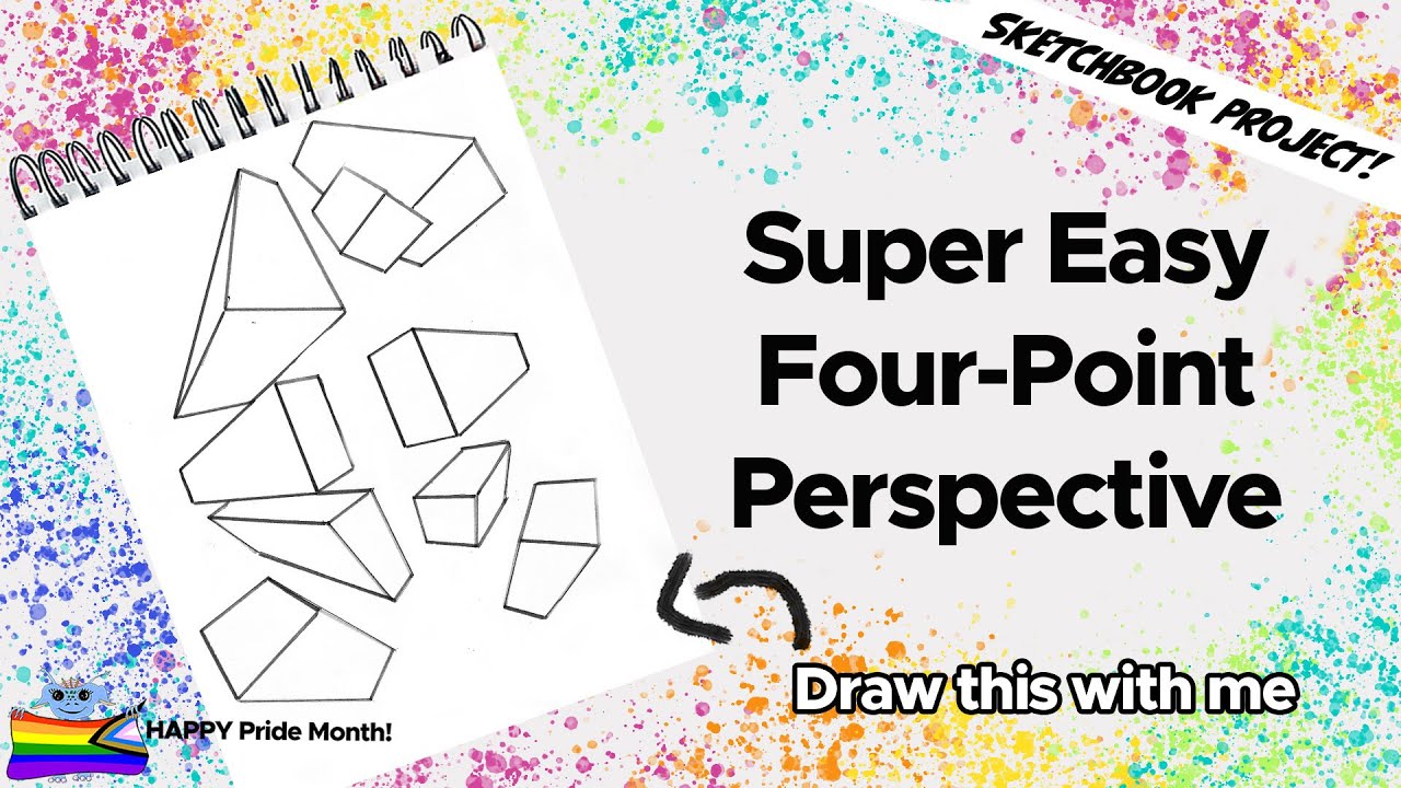Easy 4 Point Perspective Sketchbook Project - YouTube