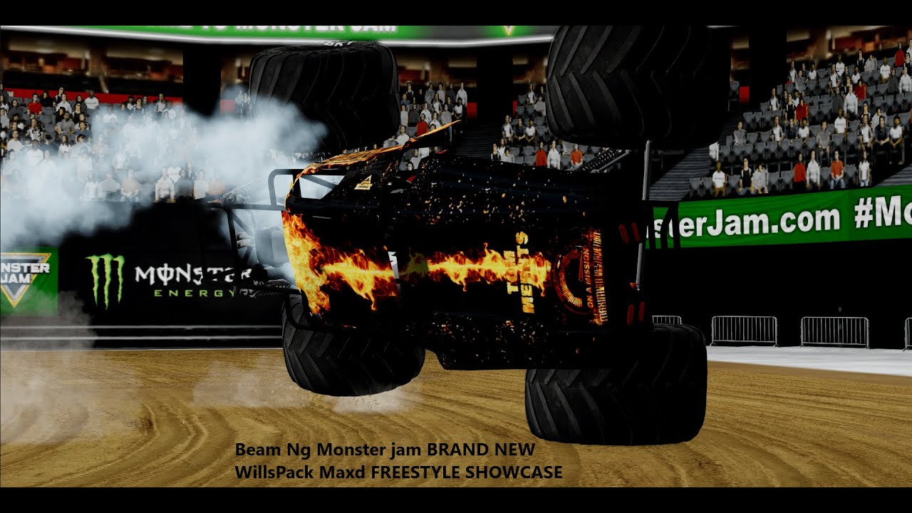 Beam Ng Monster jam BRAND NEW WillsPack Maxd FREESTYLE SHOWCASE - YouTube