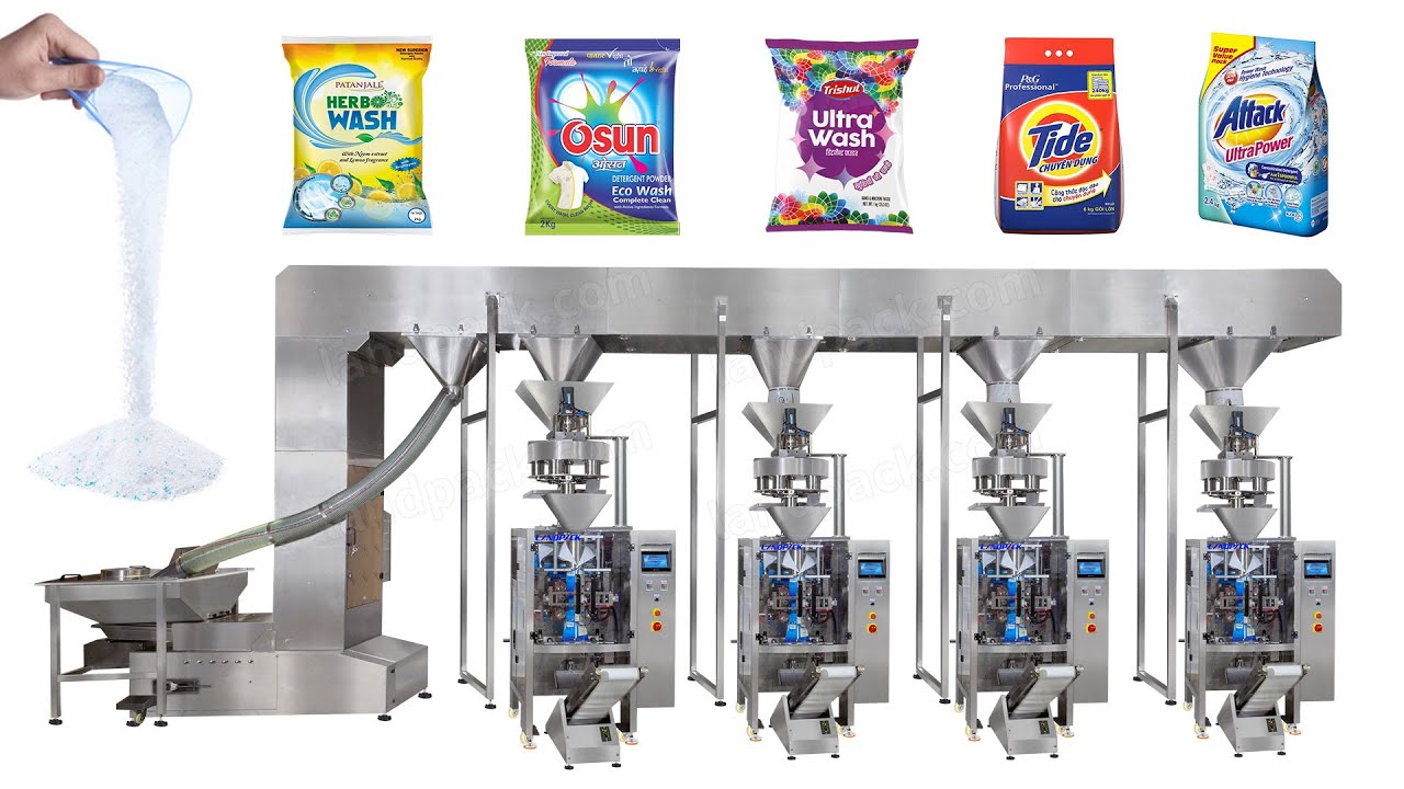 Fully Automatic Powder Packaging Packing Machine Line System - YouTube