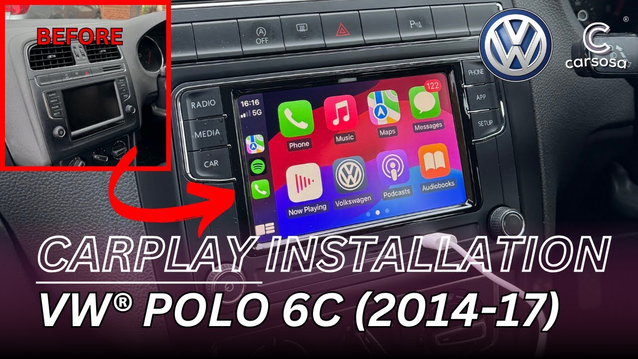VW Polo 6C - APPLE CARPLAY Radio Screen Installation for VW Polo 6C ...