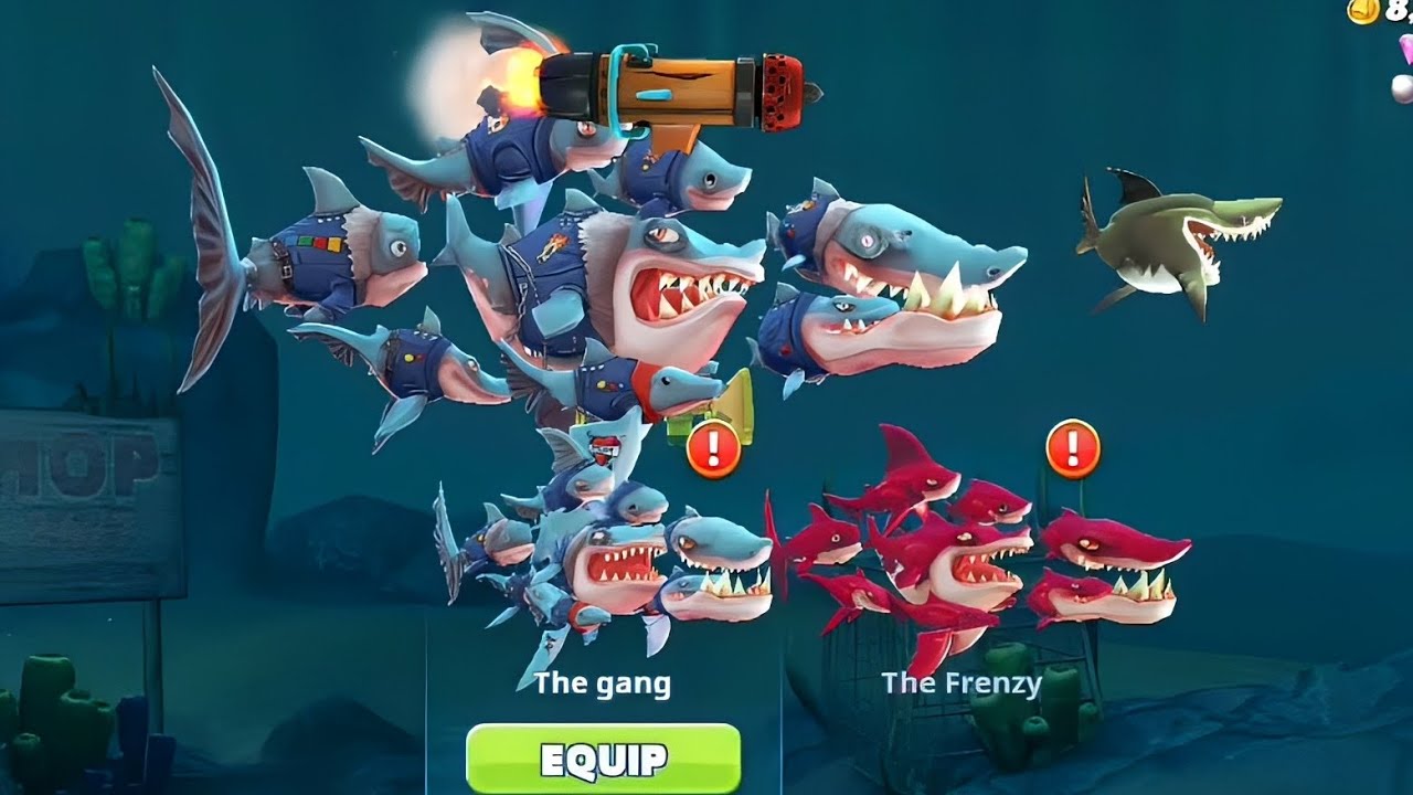 THE FRENZY SHARK | THE Gang Squared Shark with God Mod Max Level - YouTube