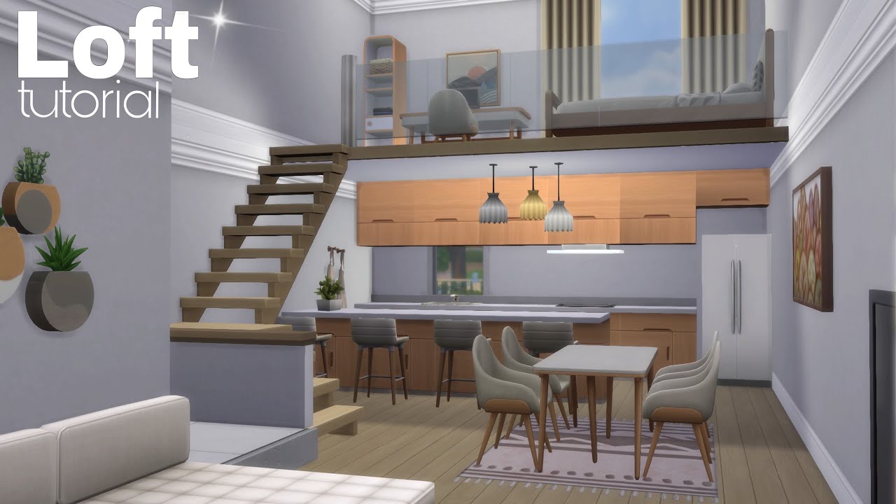 BOHO LOFT | TUTORIAL | NO CC | The Sims 4 | Speed build - YouTube