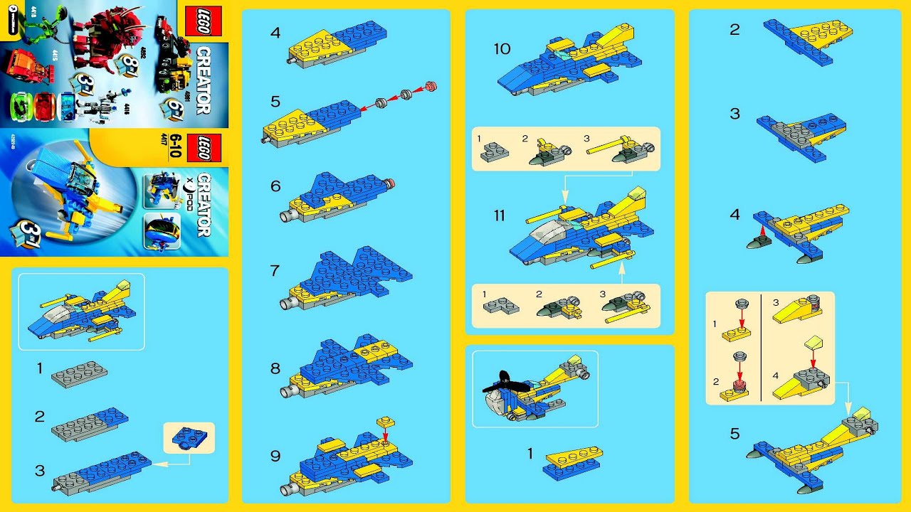 LEGO instructions - Creator - 4417 - Aero Pod - YouTube