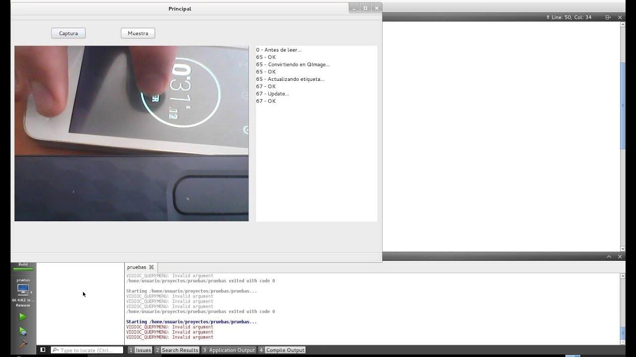 Qt Creator + OpenCV + webcam - YouTube