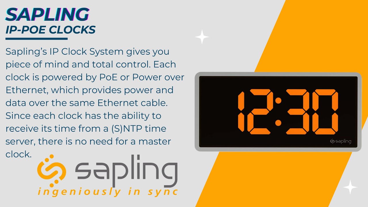 SAPLING | IP-POE CLOCKS - YouTube