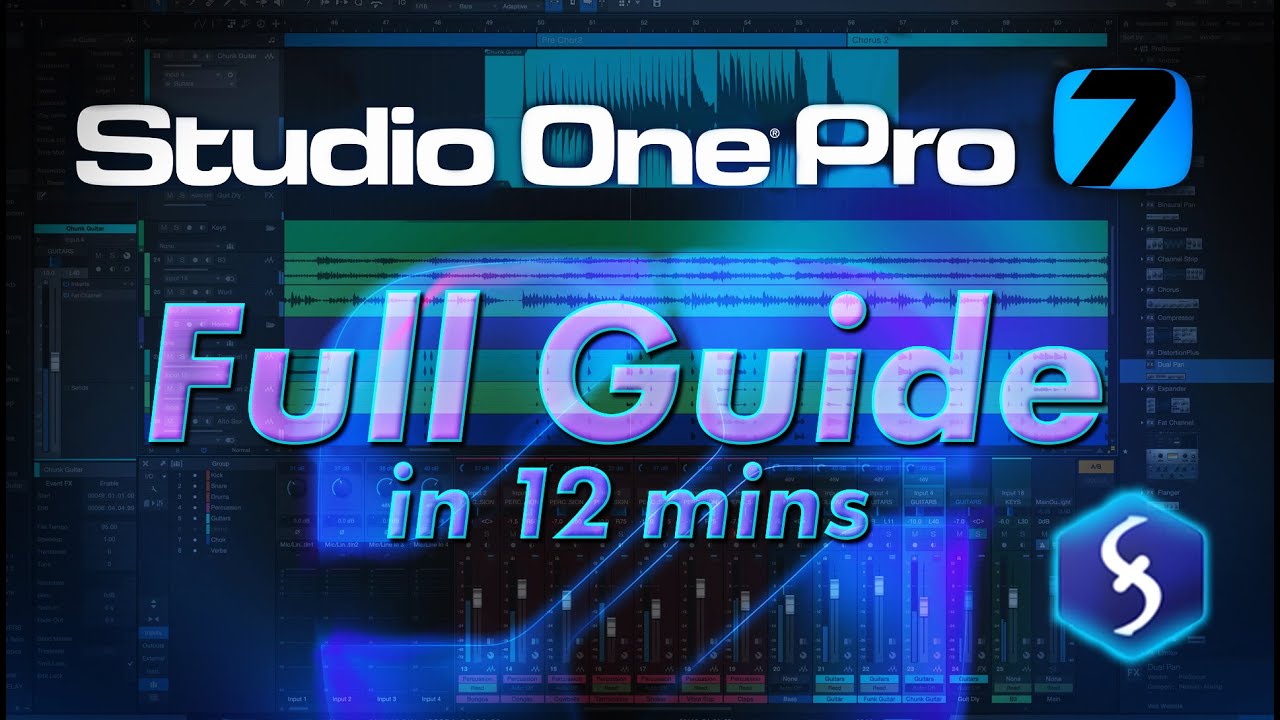 Studio One Pro 7 - Tutorial for Beginners in 12 MINUTES! [ FULL GUIDE ...