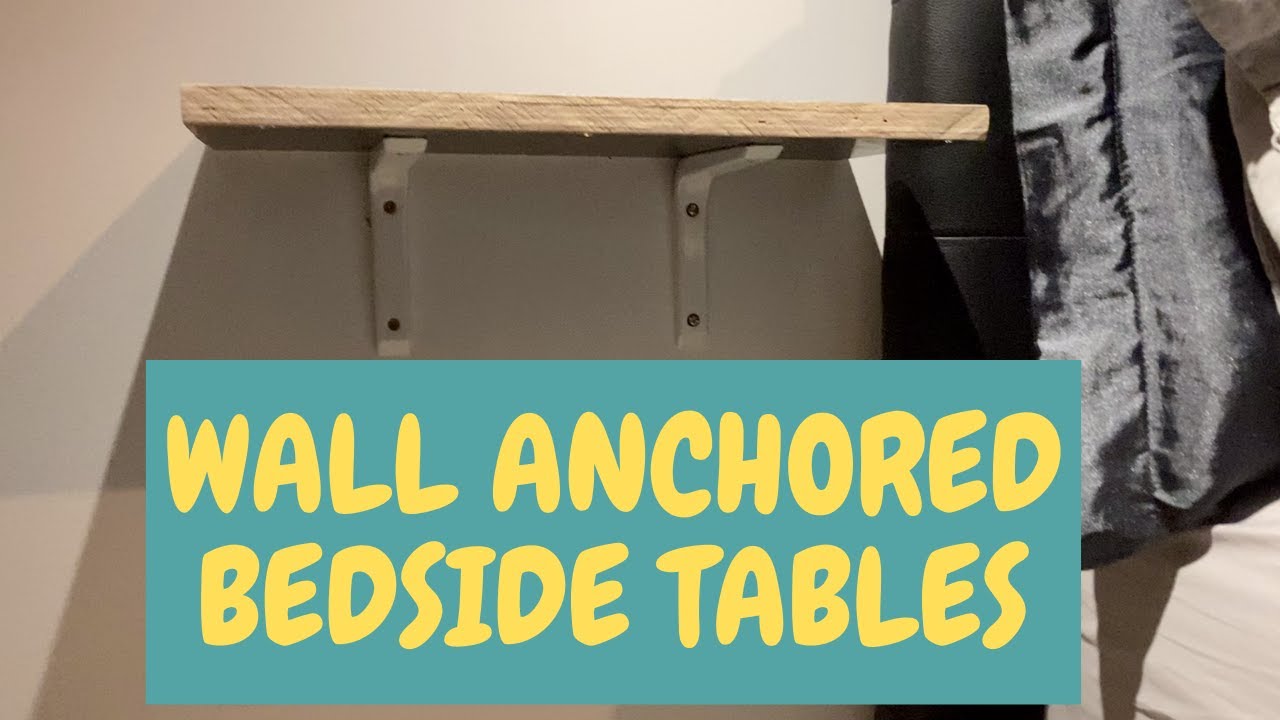 How to Install Bedroom Side Tables with Metal Wall Anchors - YouTube