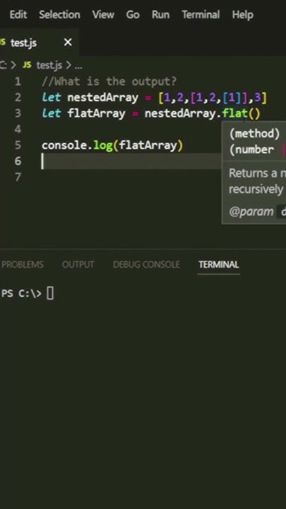 Javascript Array Flat Nested Array Javascript Tamil Javascript Youtube