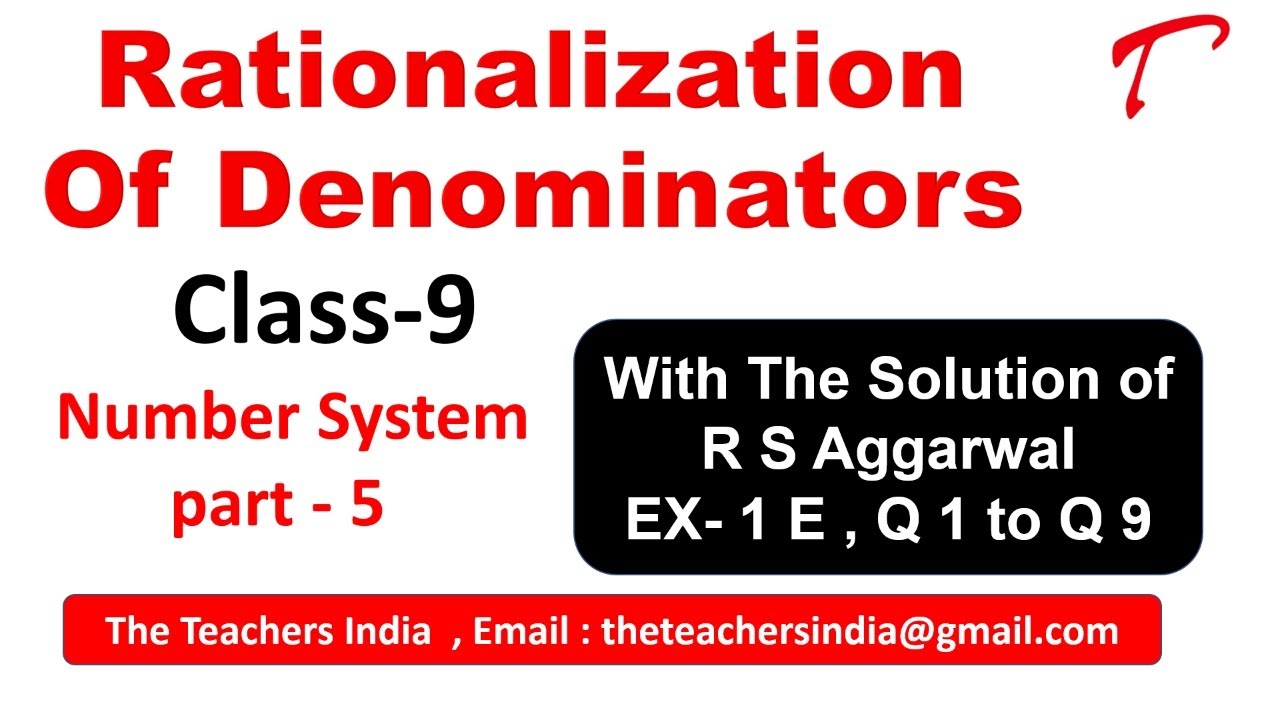 Number System | Rationalization | CBSE Class 9 Maths NCERT | CBSE class ...