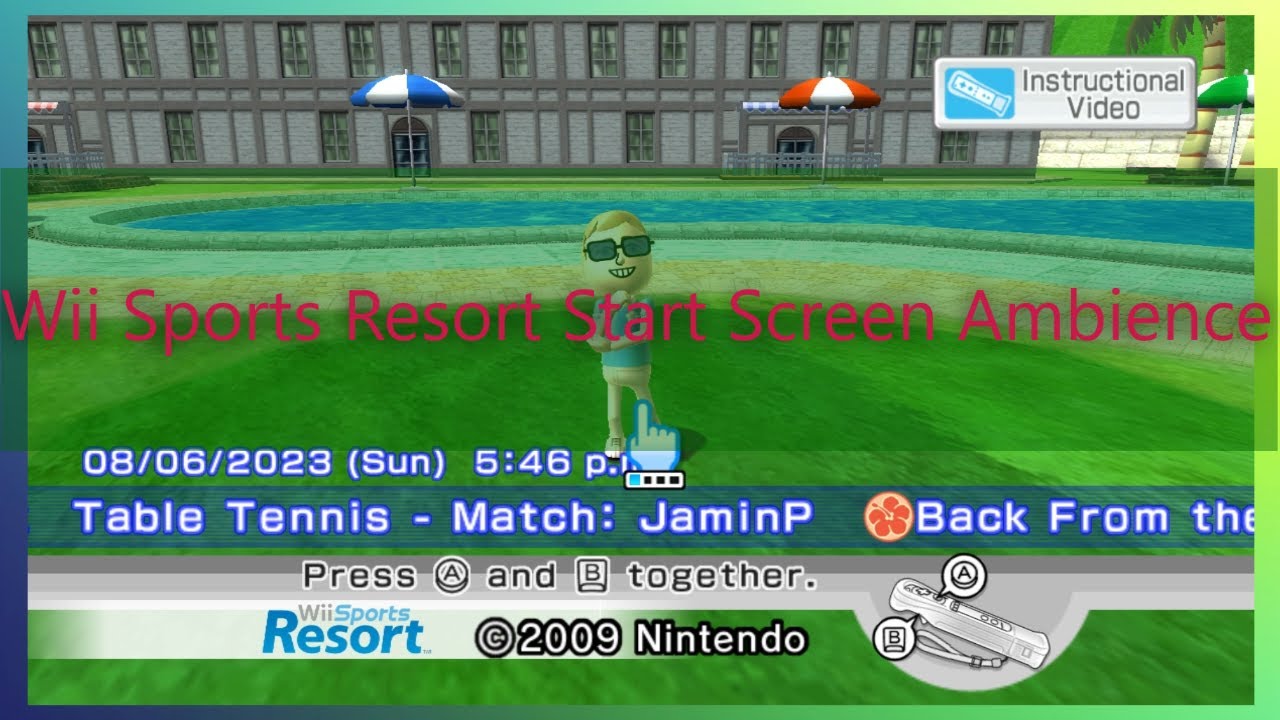 1 Hour of Wii Sports Resort Start Screen | Nintendo Ambience - YouTube