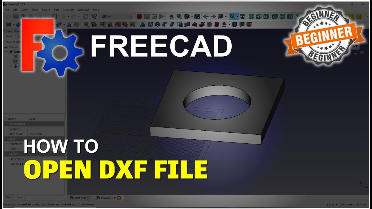 FreeCAD How To Open DXF File Tutorial YouTube FreeCAD How To Open DXF File Tutorial YouTube