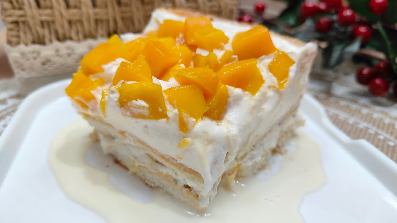Ganitong Dessert naman sa Bagong Taon! No Bake Mango Tres Leches! - YouTube