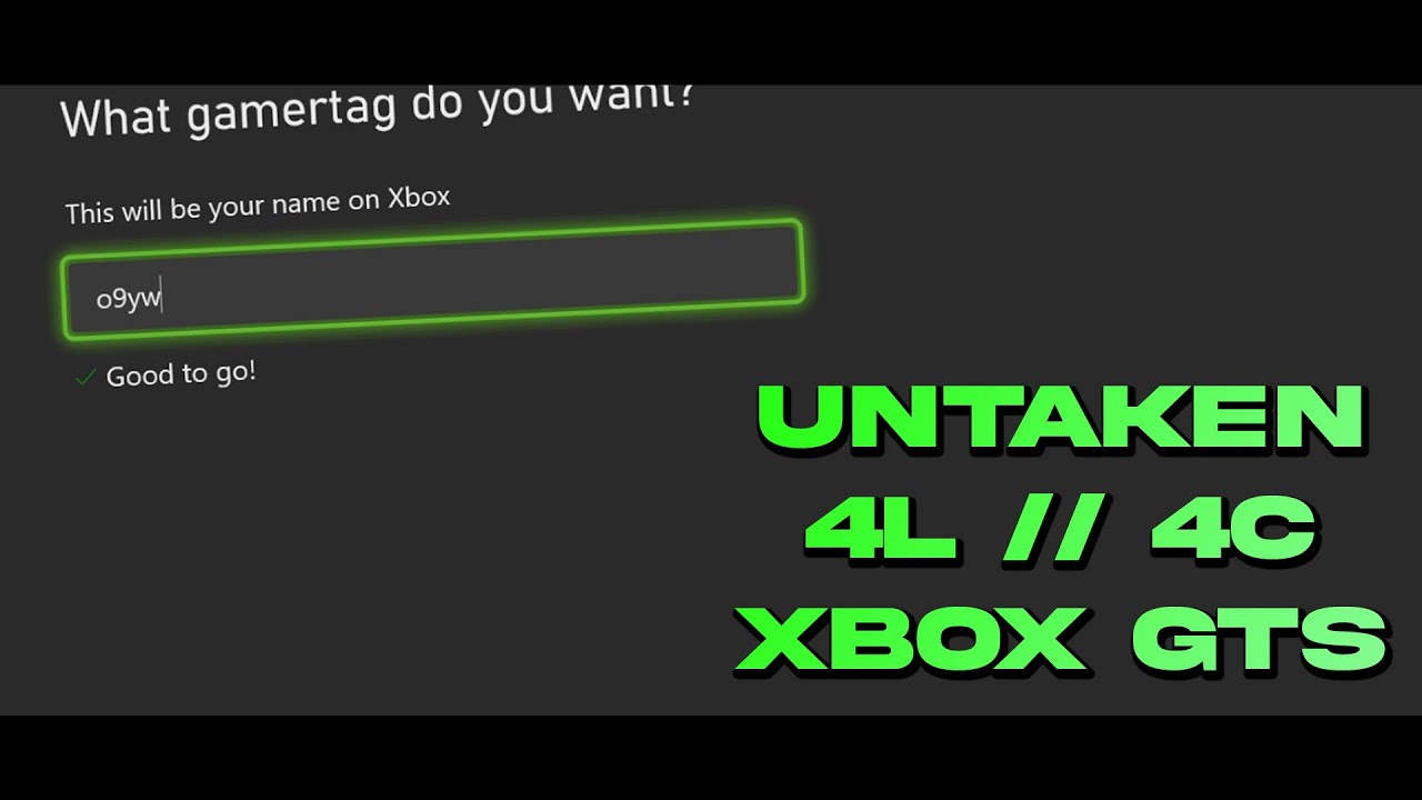 15+ *UNCLAIMED* 4L / 4C XBOX LIVE GAMERTAGS [2023] - YouTube
