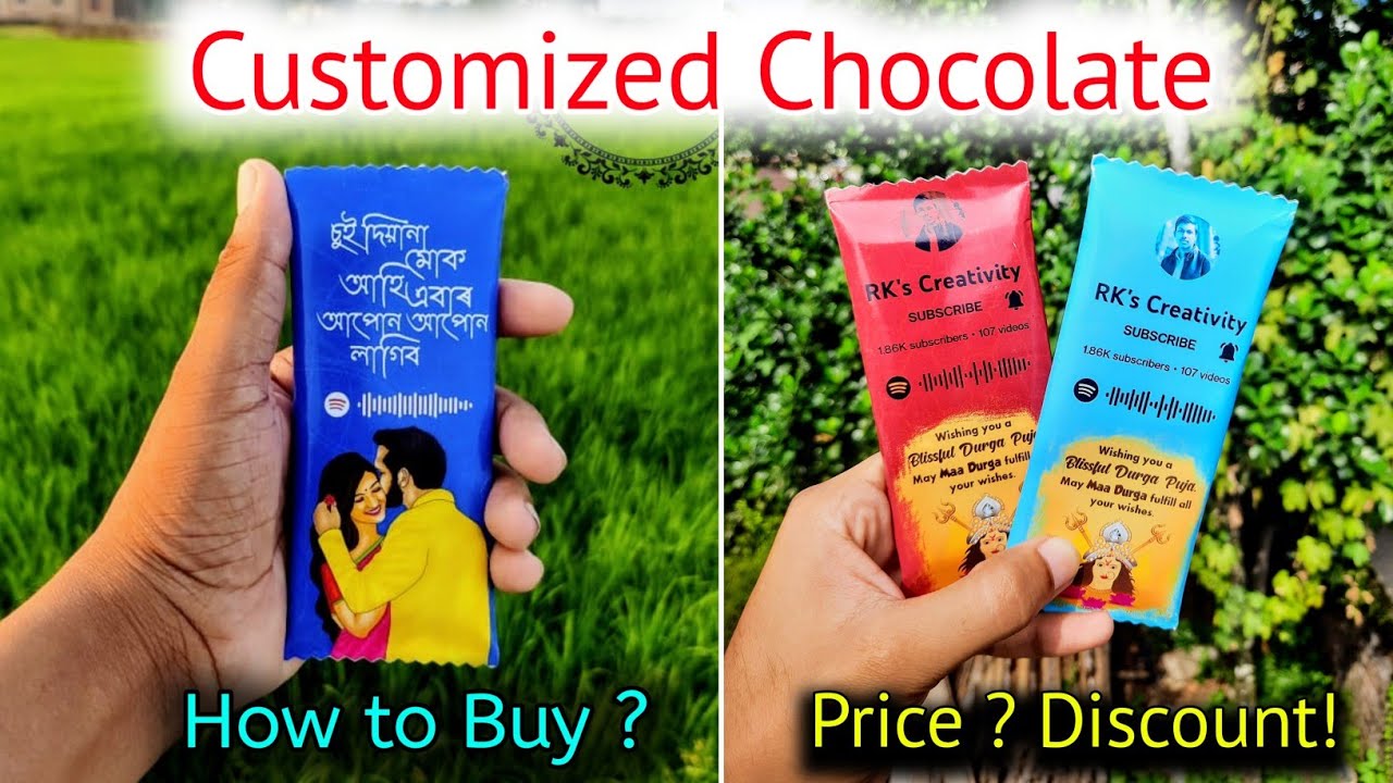 Customized Chocolate Wrapper | Theme Durgapuja Chocolate at Bilasipara ...