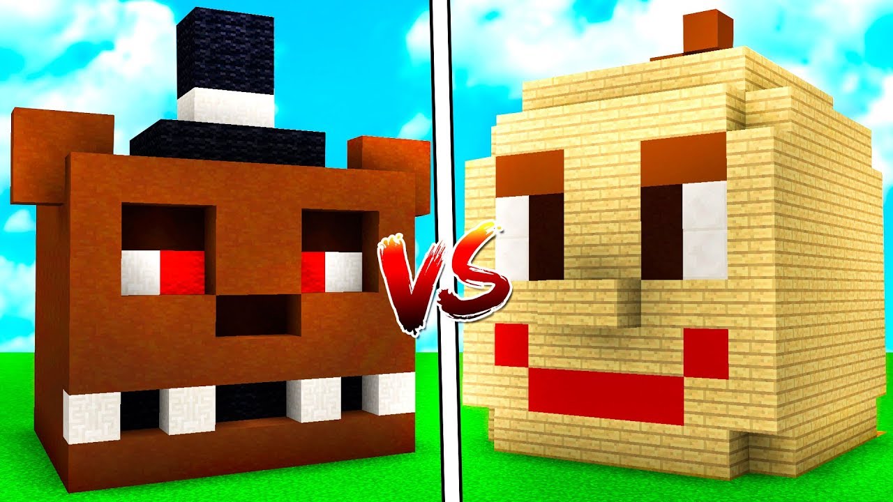 Minecraft FNAF FREDDY HOUSE VS BALDI'S BASICS HOUSE MOD / BUILD BATTLE ...