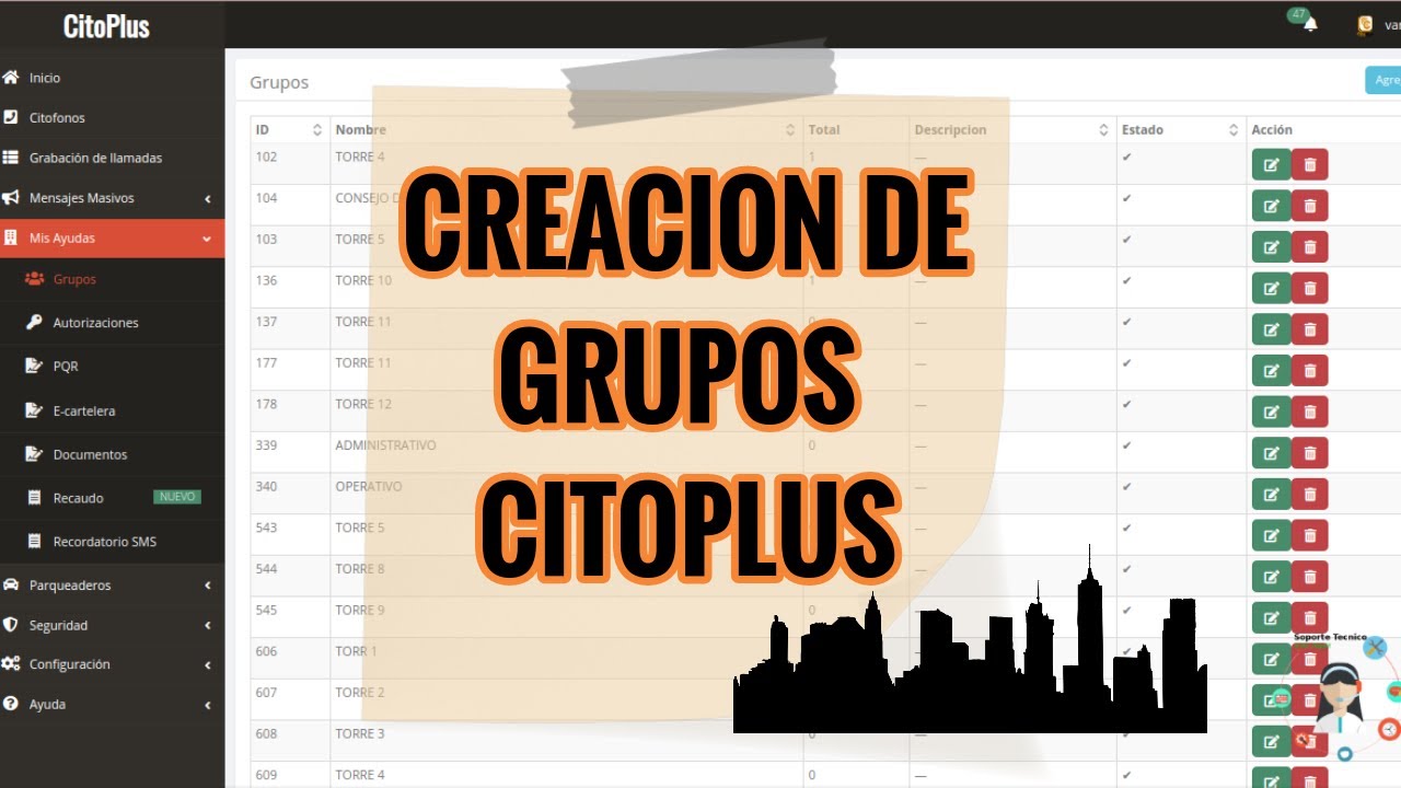 VÍDEO TUTORIAL CITOPLUS - ¿CÓMO CREAR, EDITAR, Y ELIMINAR GRUPOS? - YouTube