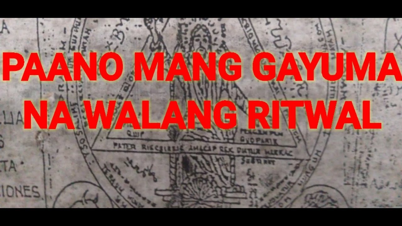 PAANO MANG GAYUMA NG TAO NA WALANG RITWAL AT ORACION - YouTube