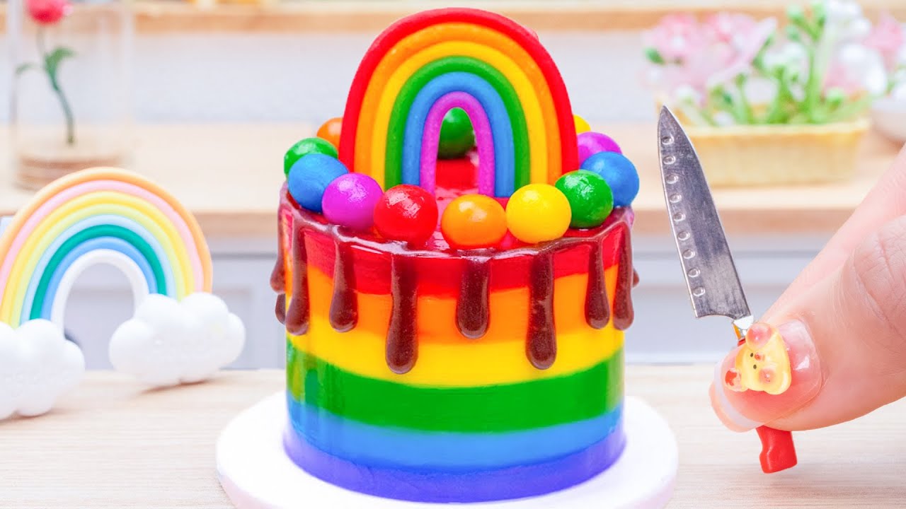 Rainbow Chocolate Cake 🌈 1000+ Incredible Rainbow KitKat Cake Dessert & Miniature Rainbow Cake ...