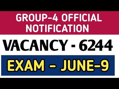 🌈 GROUP-4 NOTIFICATION RELEASED JUNE-9 EXAM - YouTube