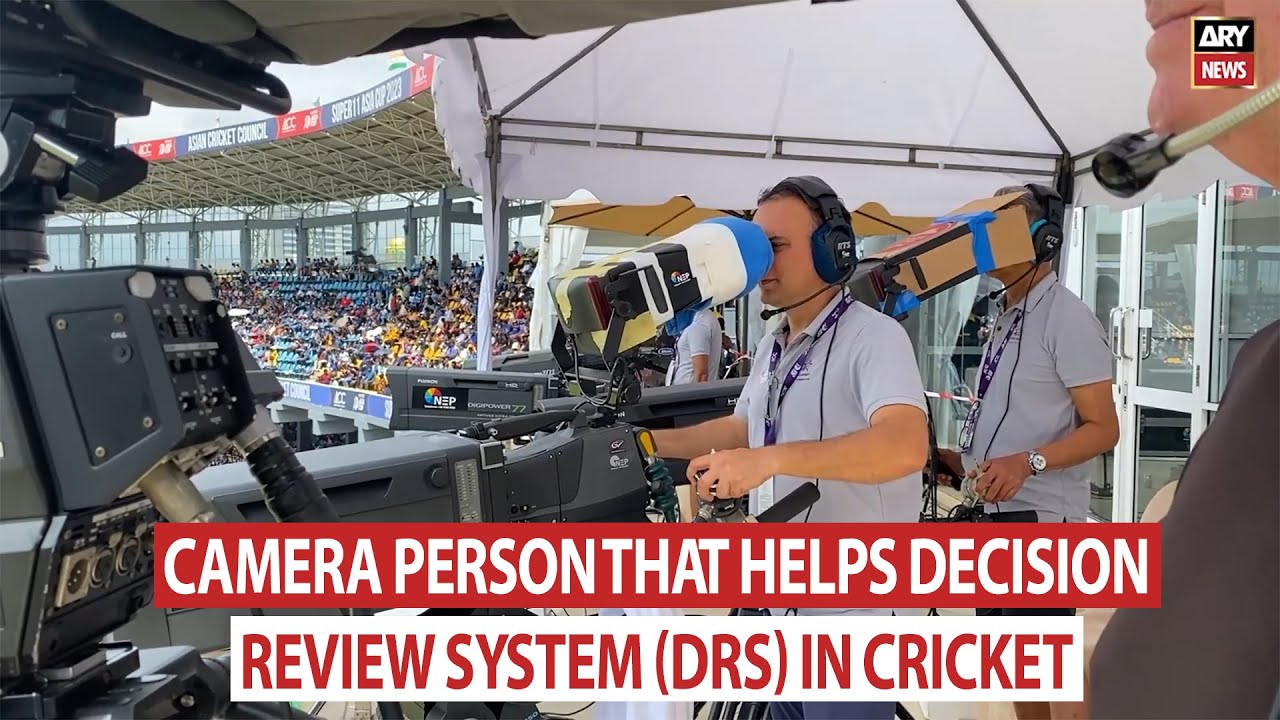 Camera person that helps Decision Review System (DRS) in cricket - YouTube