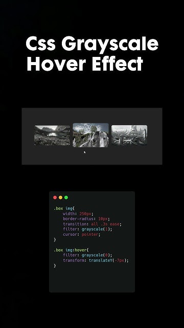 Css Amazing Grayscale Effect Shorts Short Youtube