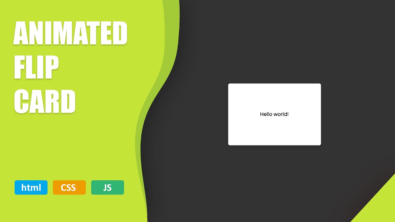 Animated Flip Card • HTML / CSS / JS - YouTube