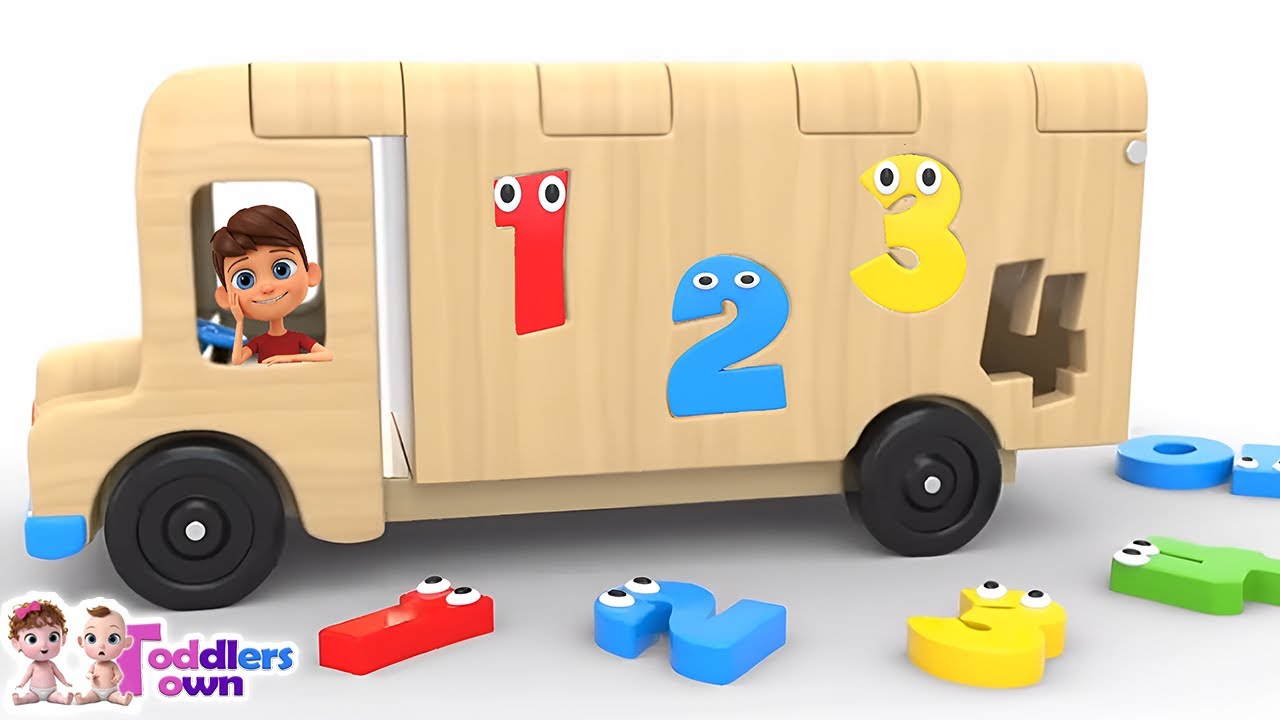 The Numbers Song - Learn To Count from 1 to 10 With Wooden Truck Toy ...