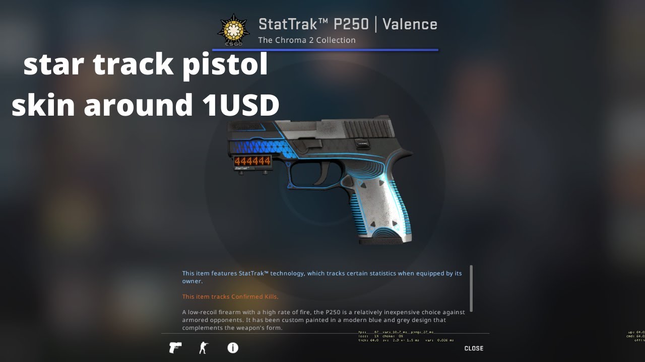 CSGO Star track pistol skin around 1usd - YouTube