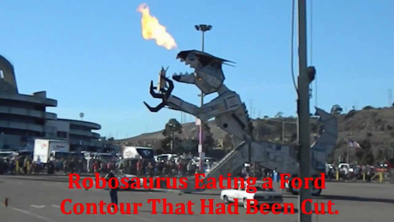 Ford Contour and Robosaurus Party In The Pits Monster jam San Diego 1 ...