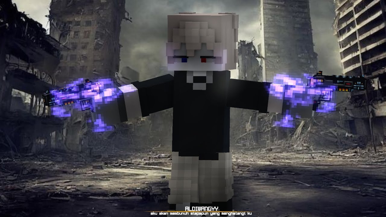 [TEMPLATE]solo render Minecraft - tema memegang dua pistol!! - YouTube