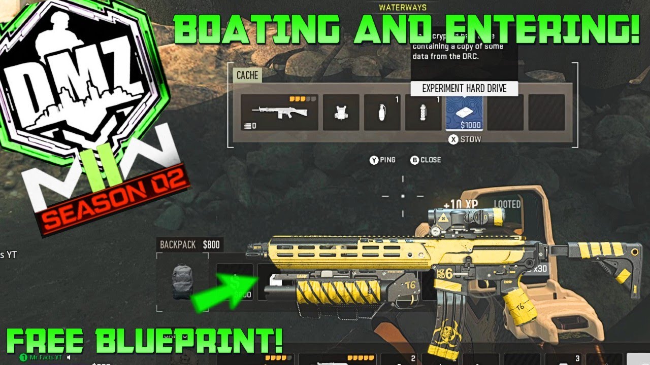 *NEW* MW2 DMZ "BOATING AND ENTERING" FREE HARZARD M13 BLUEPRINT! HOW TO ...