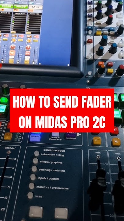 HOW TO SEND FADER ON MIDAS PRO 2C #send #fader #midas #midaspro2c #audioengineer #soundengineer ...