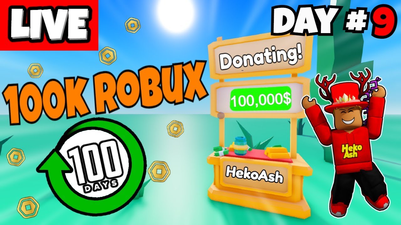 🔴DONATING 100k+ Robux in 100 DAYS (9)💰 PLS DONATE LIVESTREAM! [Raising💰 ...