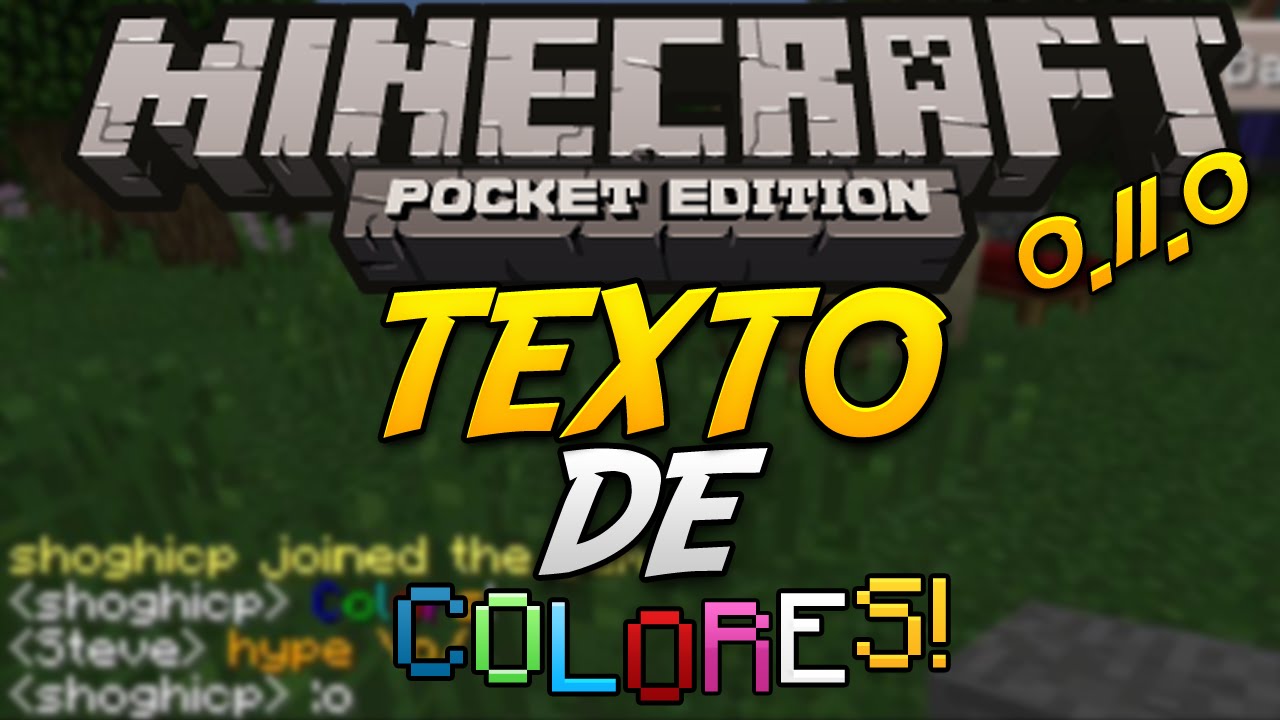Minecraft PE Noticias 0.11.0 | Texto De Colores! - YouTube