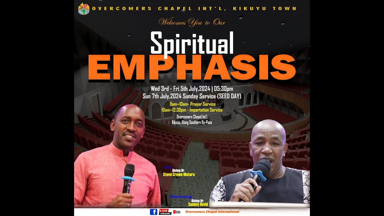 SPIRITUAL EMPHASIS DAY 3 : BISHOP DR. SAMMY DAVID : 5th JULY, 2024 ...
