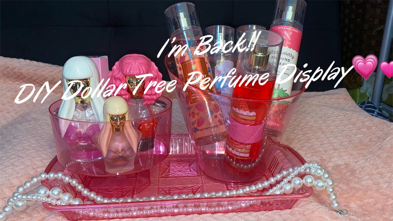 DIY Dollar Tree Perfume Display!! Pretty and Functional $3💗 - YouTube