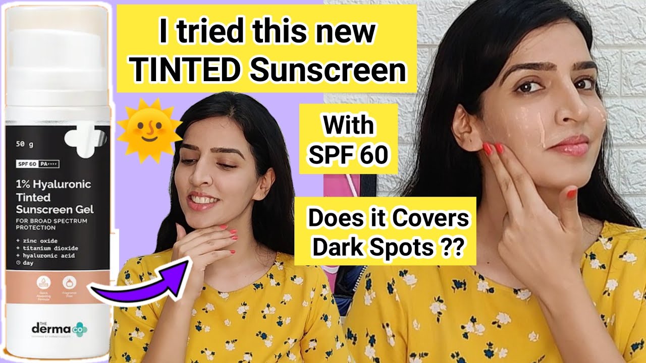 The Derma Co 1% Hyaluronic Tinted Sunscreen gel Review | Derma co ...